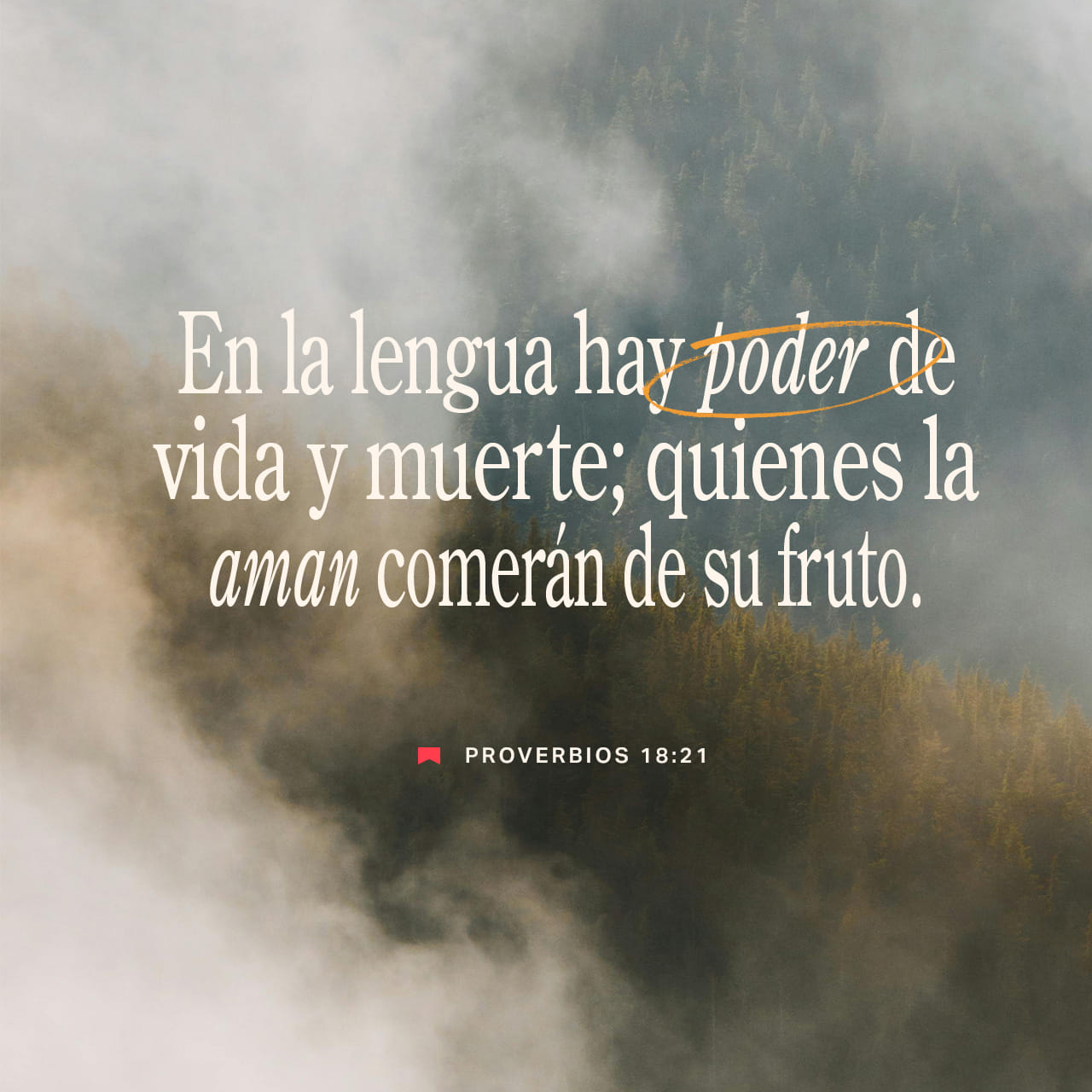 Proverbios 18:21 La muerte y la vida están en poder de la lengua; Y el ...