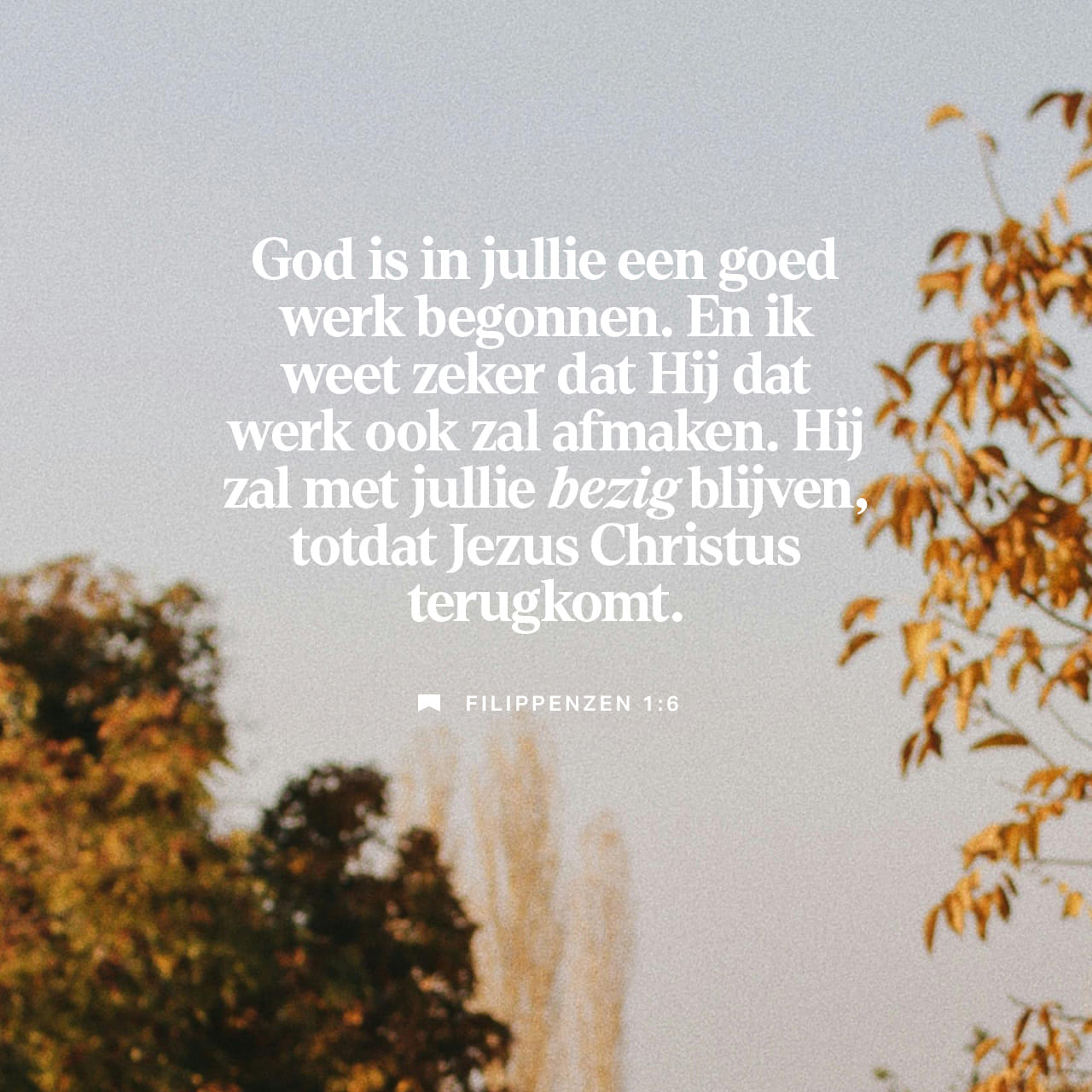 Filippenzen 1:6 (BB) - God is in jullie een goed werk bego | YouVersion