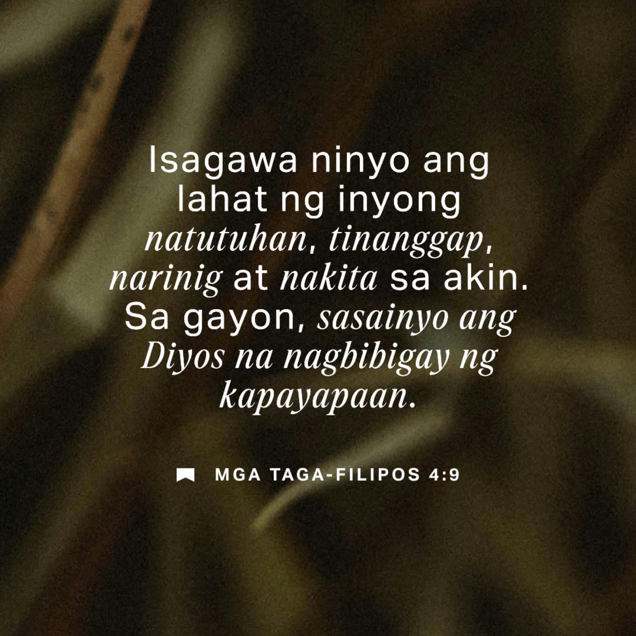 Mga Taga-Filipos 4:9 (ASD) - Ipamuhay ninyo ang lahat ng natutun ...