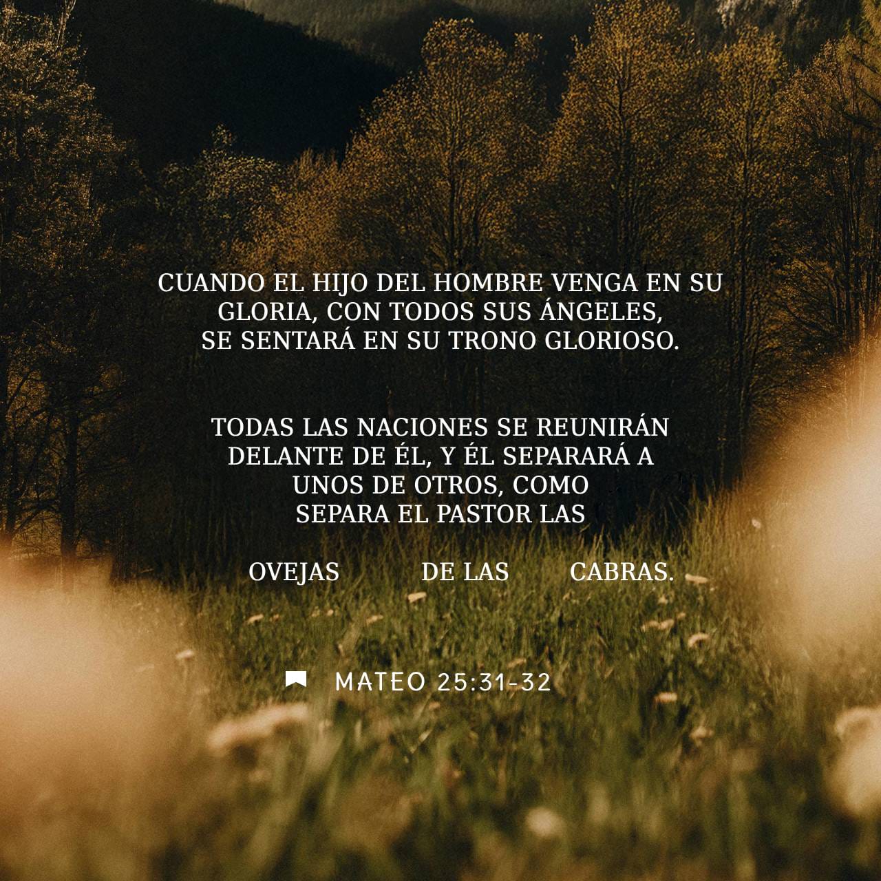 Mateo 25:30-42 (LBLA) - Y al siervo inútil, echadlo en las | YouVersion