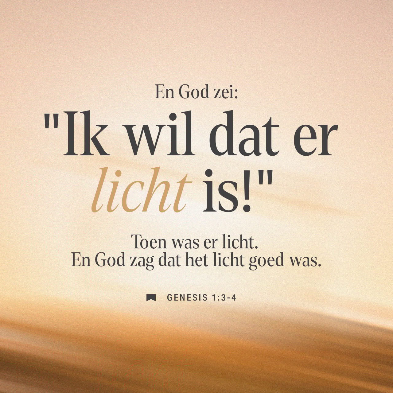 Genesis 1:3-31 En God zeide: Daar zij licht! en daar werd licht. En God ...