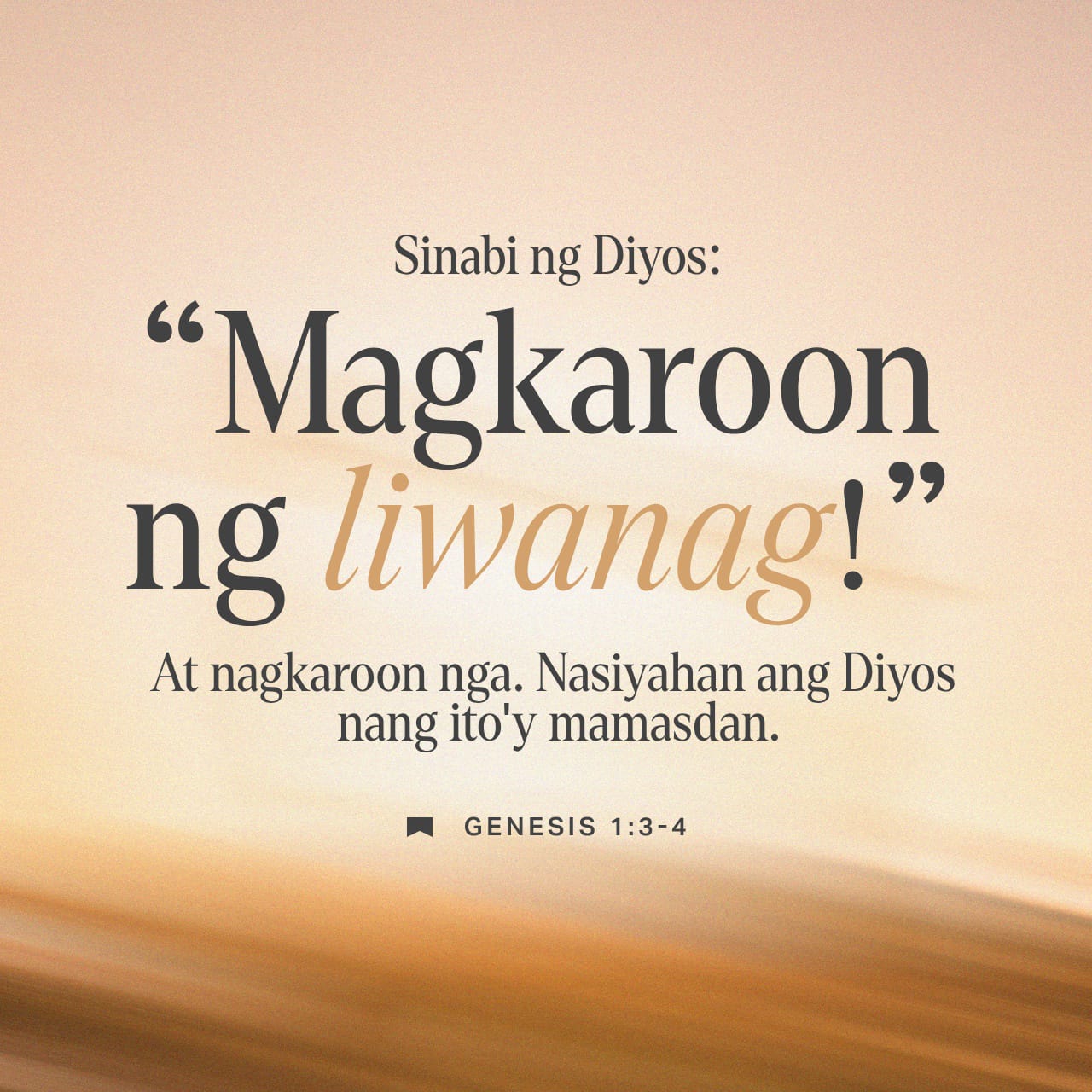 Genesis 1:3 (ASD) - Sinabi ng Diyos, “Magkaroon ng liwa | YouVersion