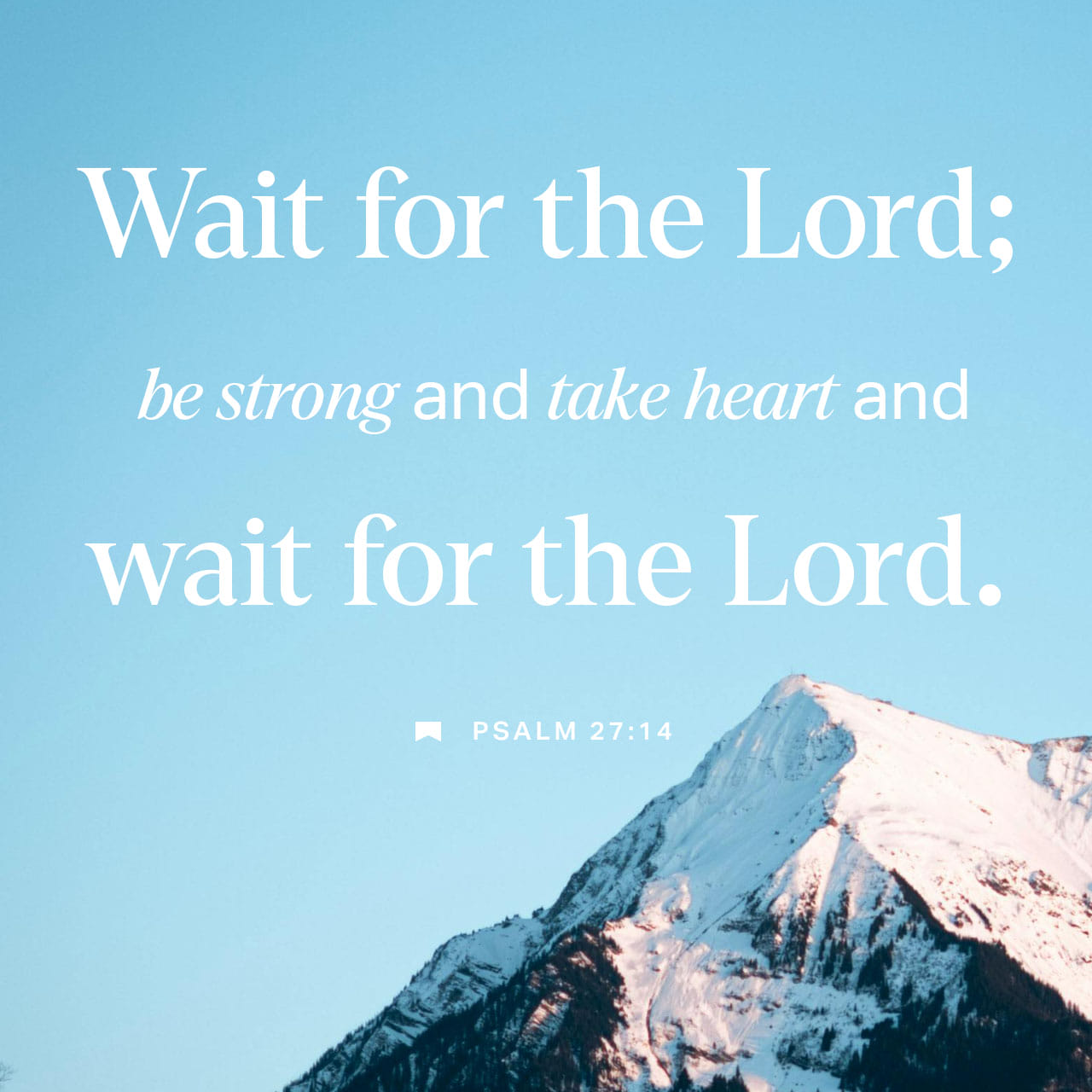 Psalms 27:14 Wait on the LORD; Be of good courage, And He shall ...
