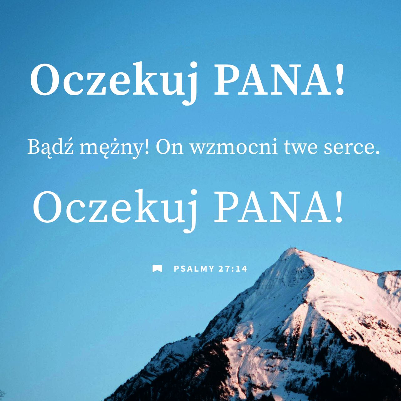 Psalmy 27:14 Oczekuj PANA! Bądź mężny! On wzmocni twe serce. Oczekuj PANA! | Biblia, to jest ...