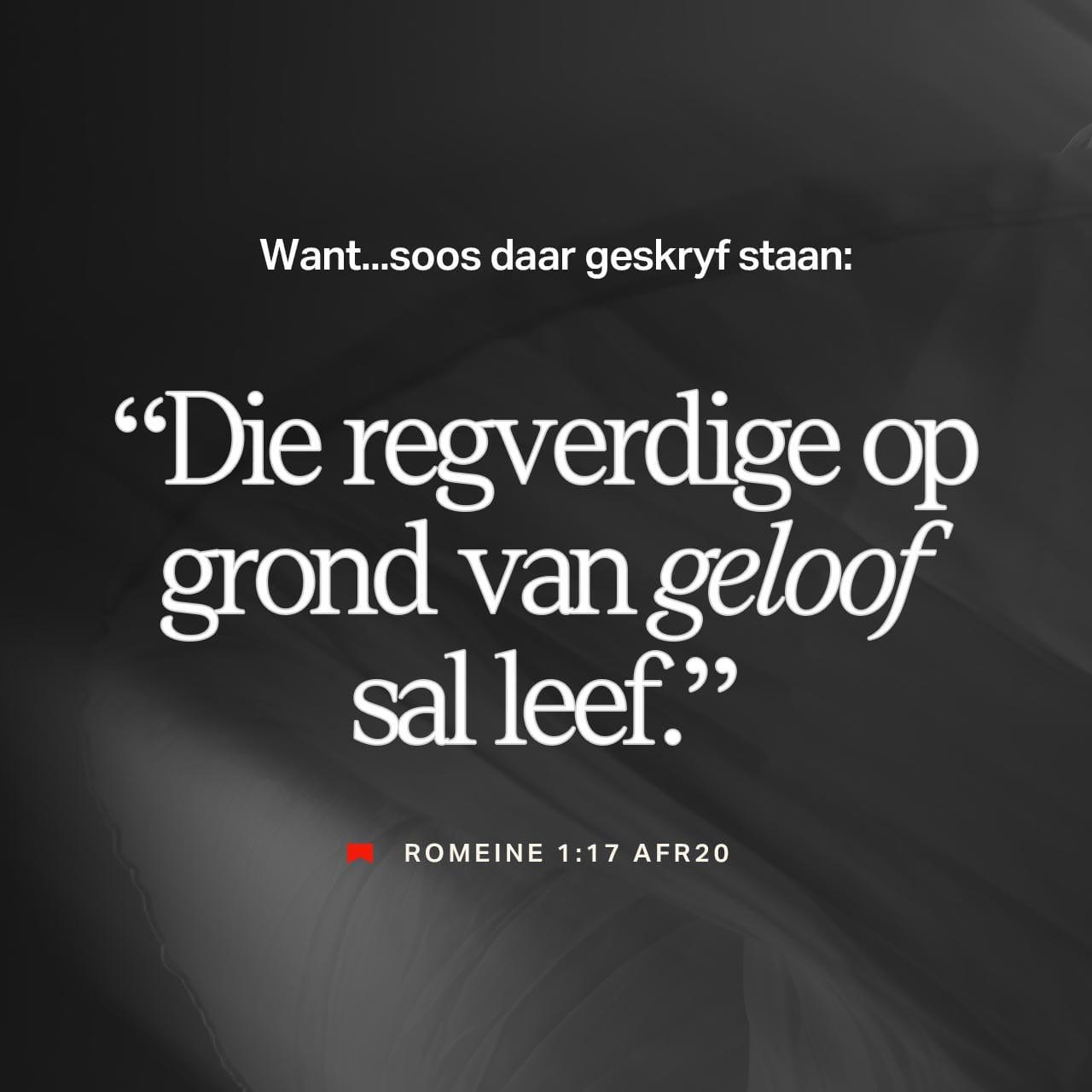 ROMEINE 1:17 (AFR83) - In die evangelie kom juis tot openb | YouVersion