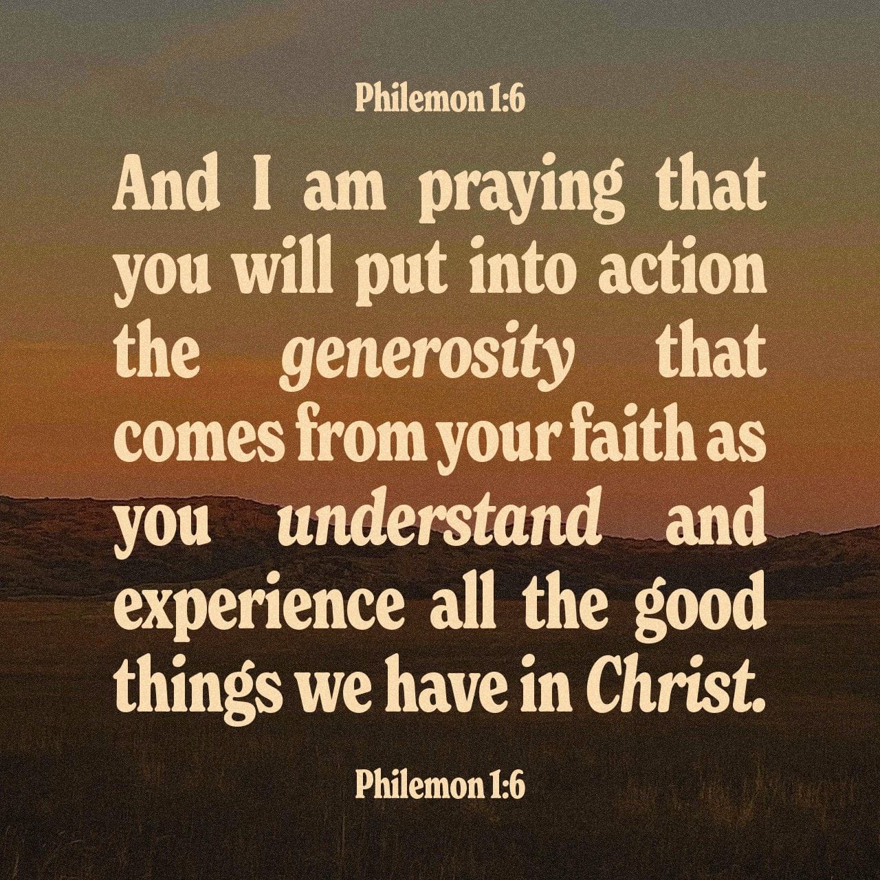 FILEMON 1:6 (ctuBI) - La' i coltañet Dios ti' subol jini | YouVersion