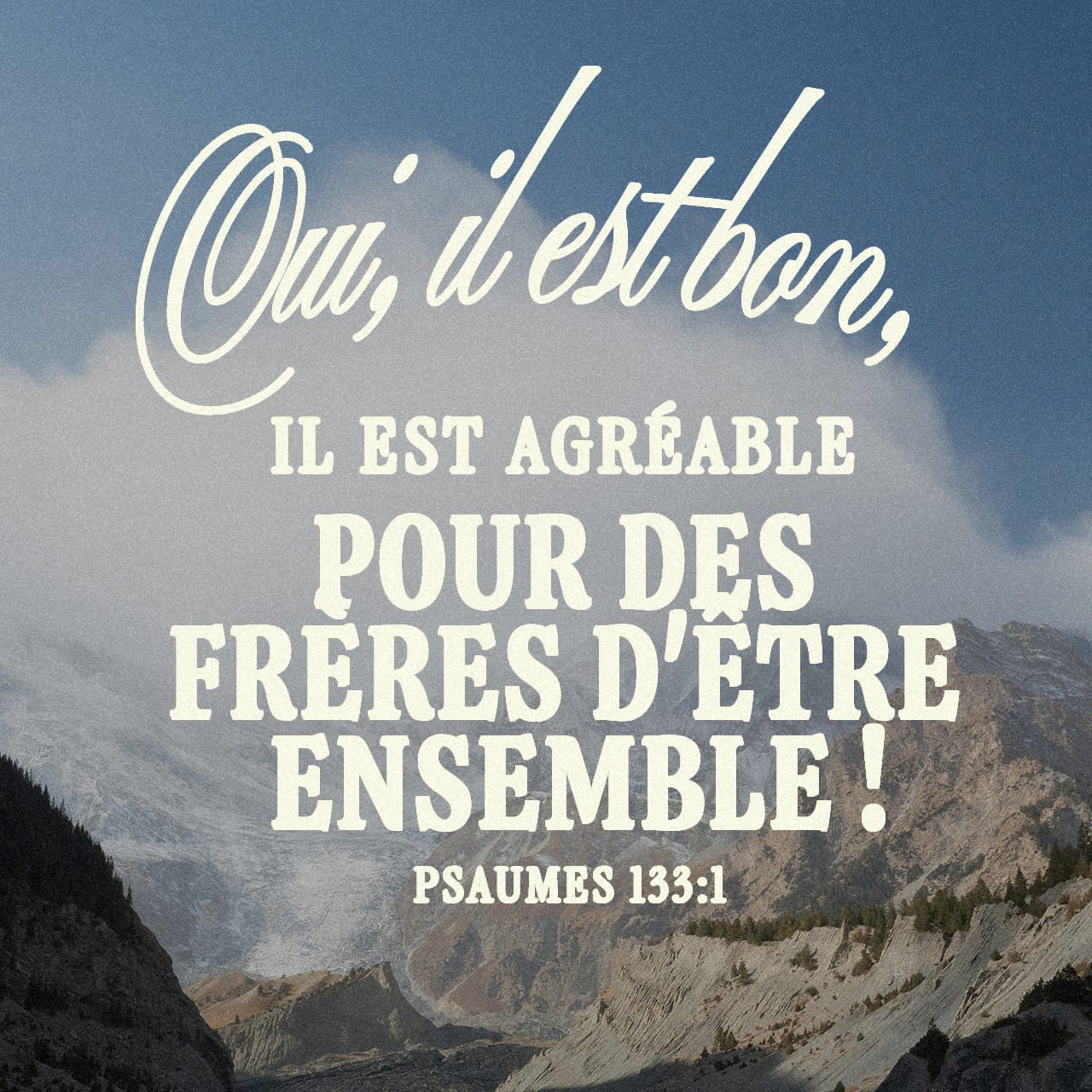 Psaumes 133:1-3 (LSG) - Cantique des degrés. De David. Voi | YouVersion