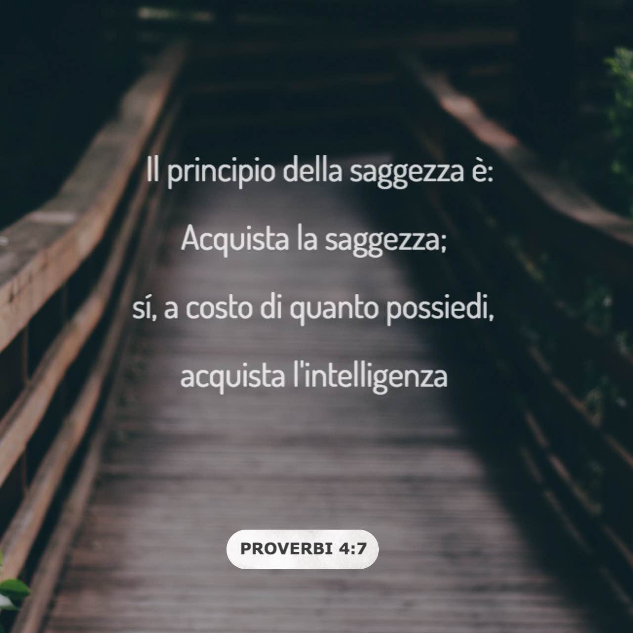 Proverbi 4:6-8 Non abbandonare la saggezza, ed essa ti custodirà; amala ...