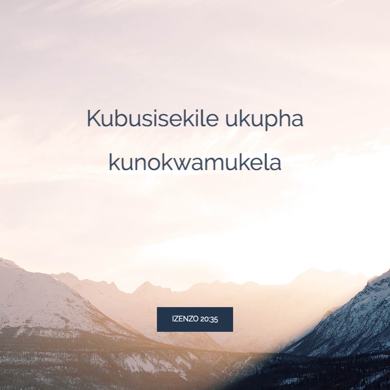 IzEnzo 20:35 (ZUL59) - Kukho konke ngangikhombisa ukuthi k | I-YouVersion'