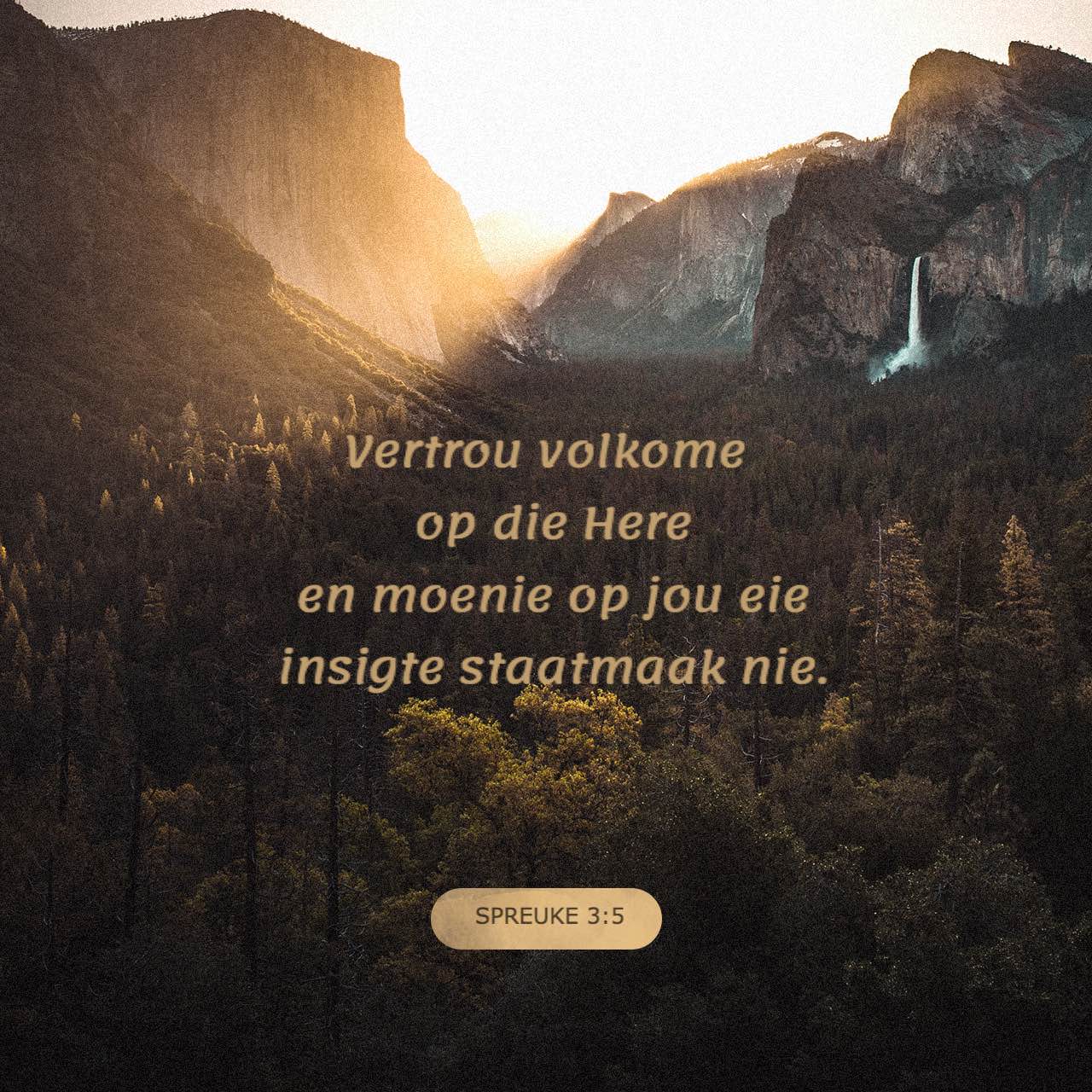 SPREUKE 3:5-6 Vertrou volkome op die Here en moenie op jou eie insigte ...
