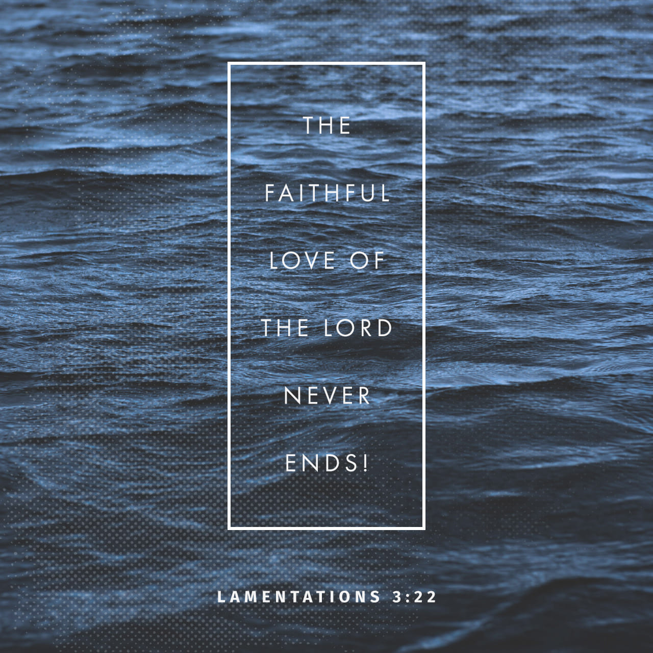 Lamentations 3:22 It is of the LORD'S mercies that we are not consumed ...