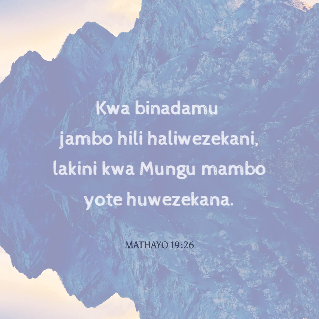 Mathayo 19:26 (BHN) - Yesu akawatazama, akasema, “Kwa bin | YouVersion