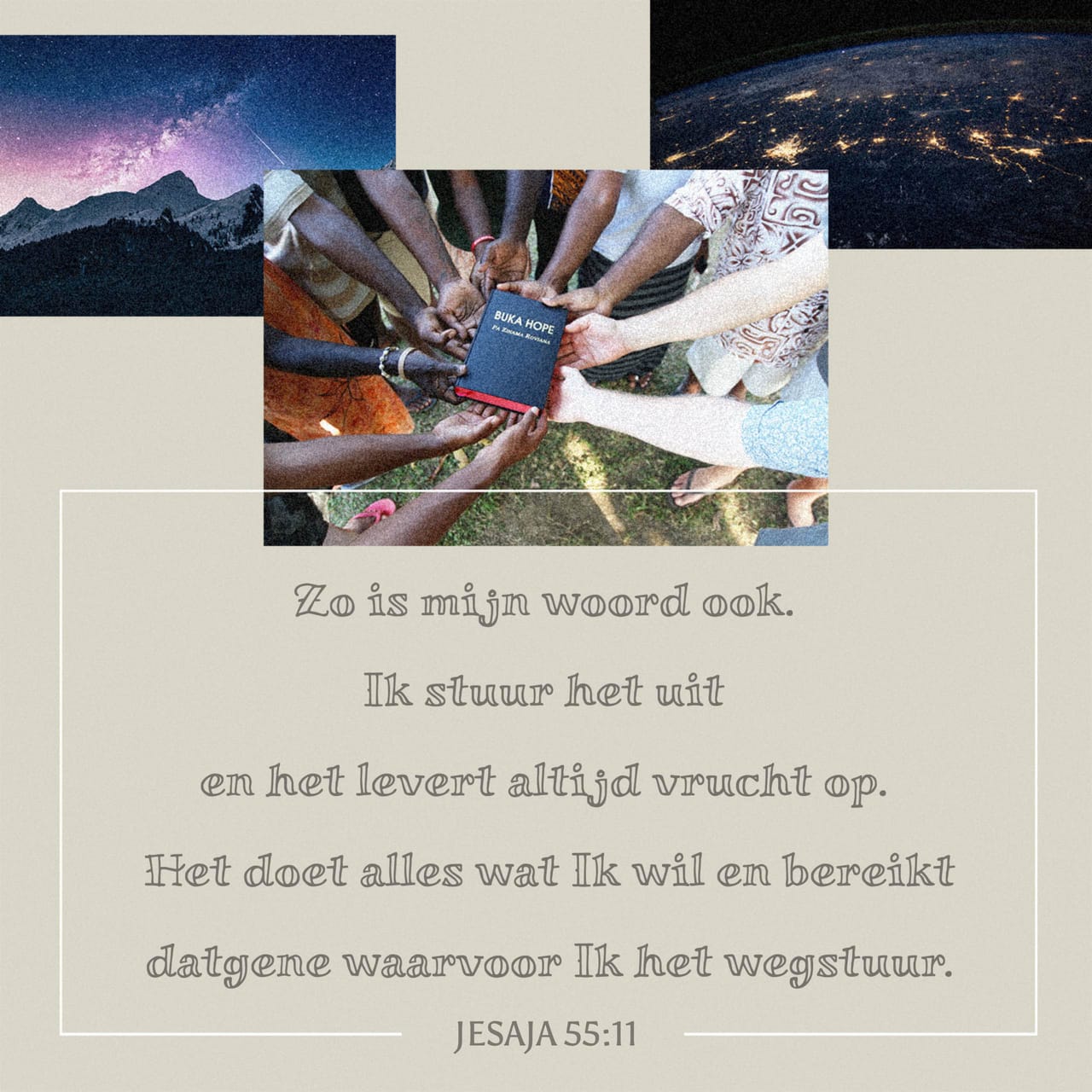 Jesaja 55:8-12 Want mijn gedachten zijn niet uw gedachten en uw wegen ...