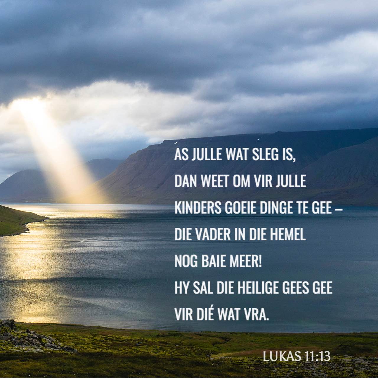 LUKAS 11:1-13 Jesus was êrens op 'n plek besig om te bid. Toe Hy klaar ...