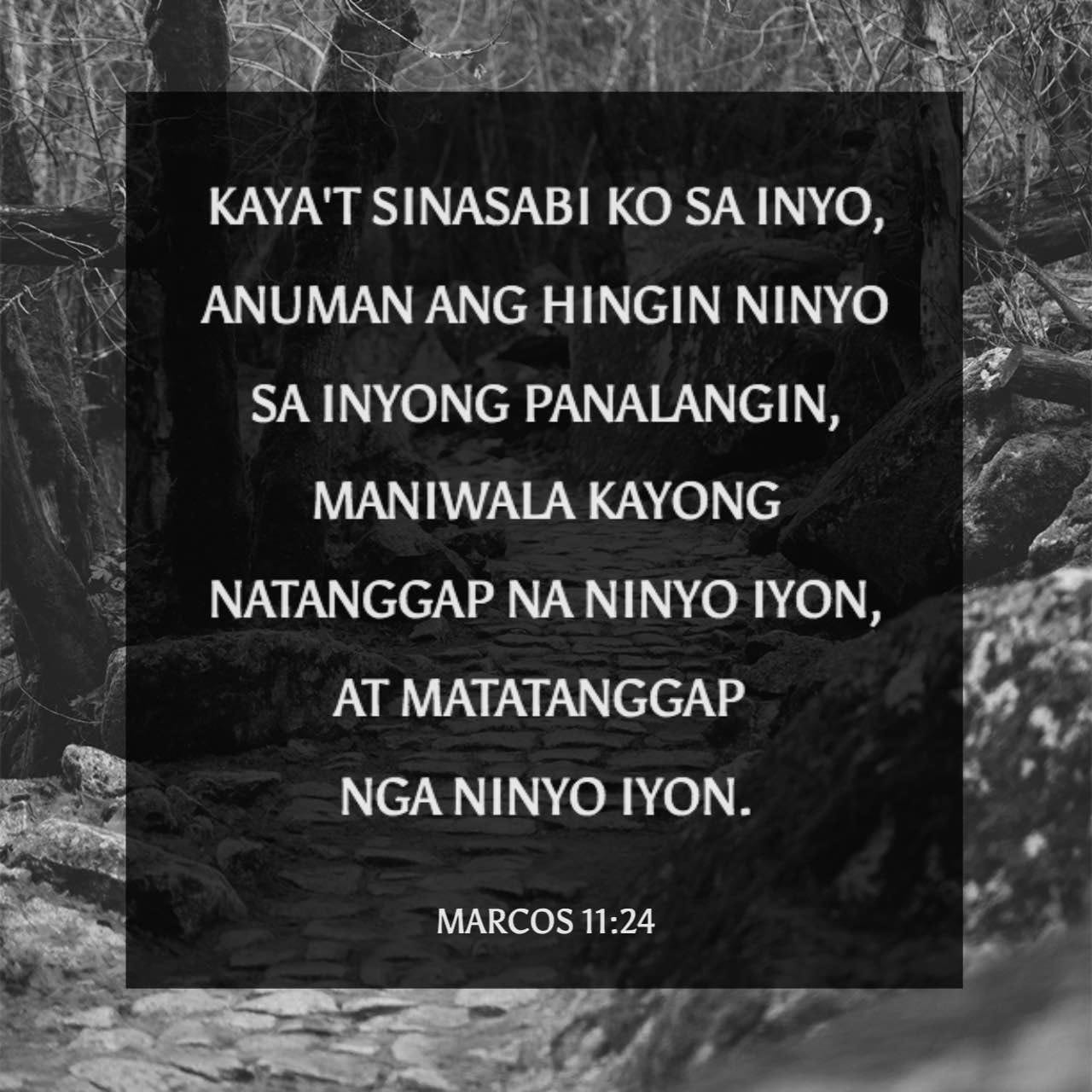 Marcos 11:24-26 Kaya't sinasabi ko sa inyo, anuman ang hingin ninyo sa ...