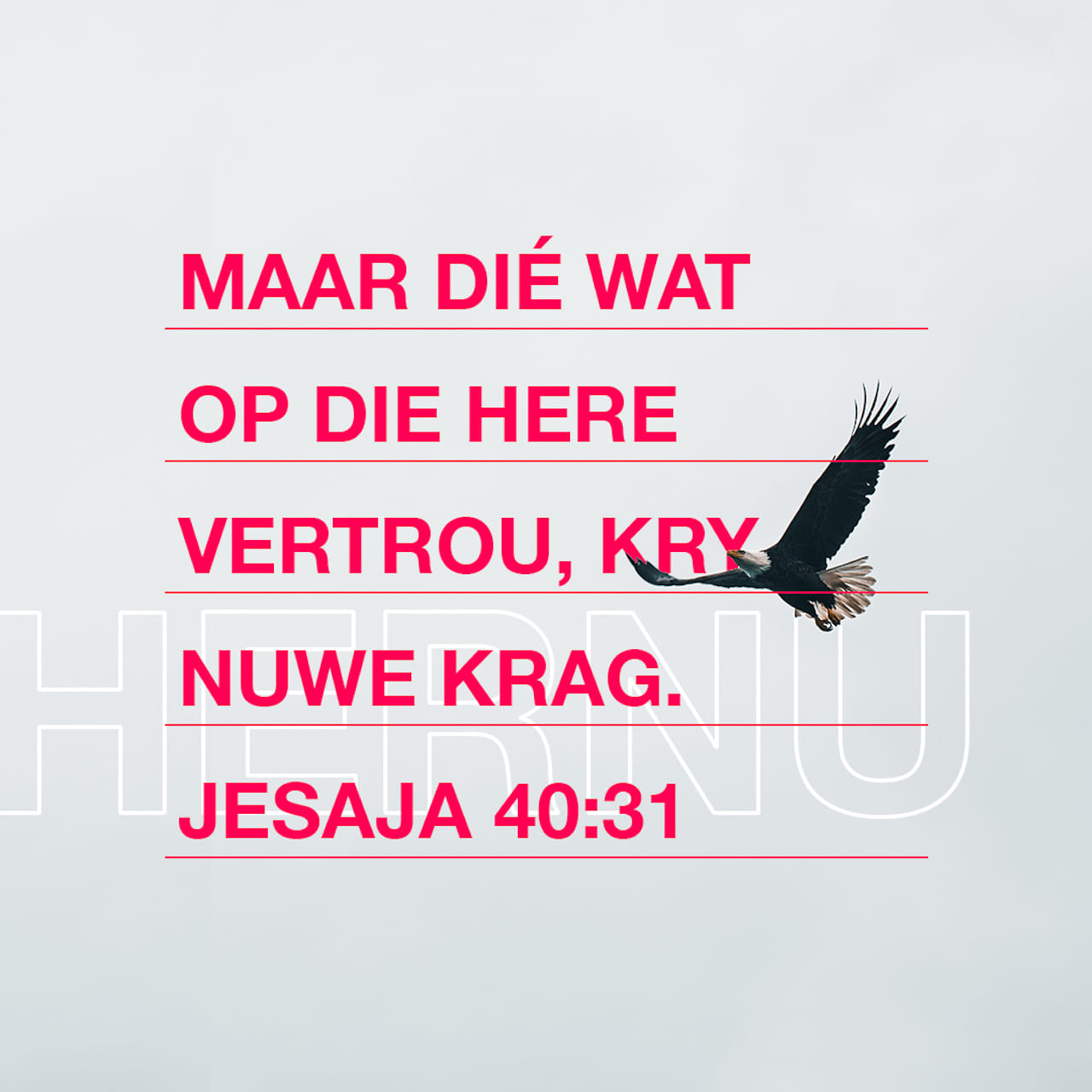 JESAJA 40:28-31 Weet jy dan nie, het jy nog nie gehoor nie? Die Here is ...