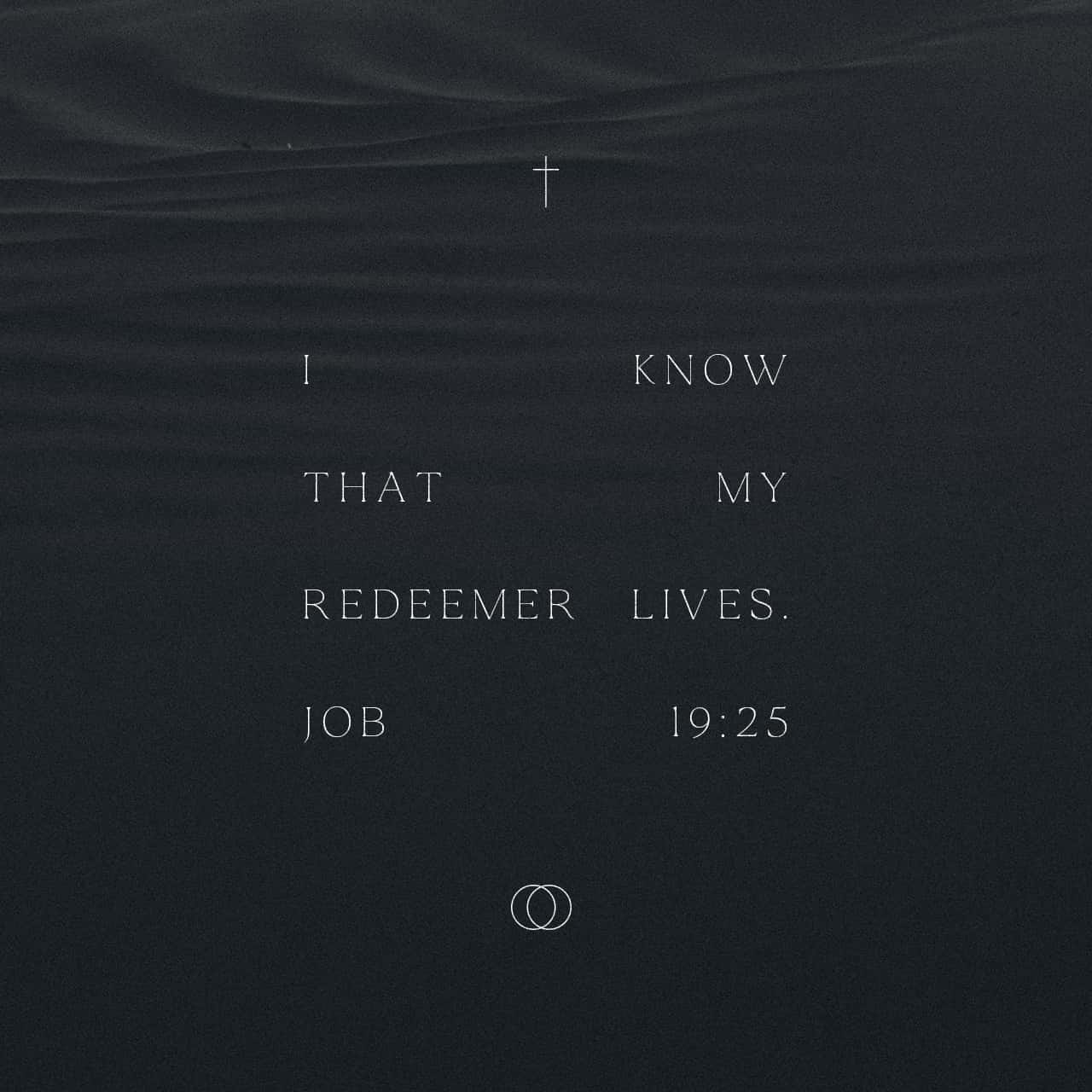 Job 19:25 For I know that my redeemer liveth, And that he shall stand ...