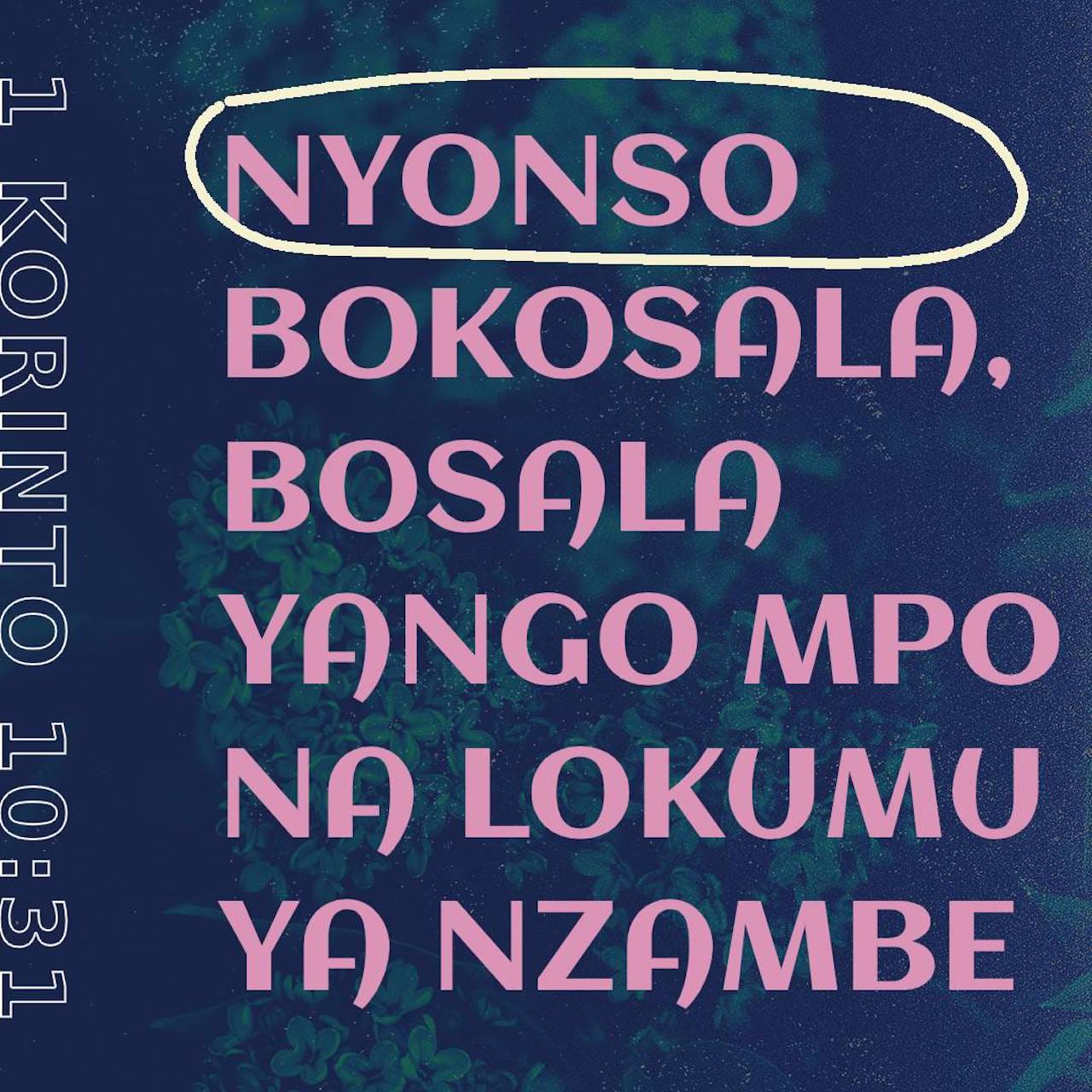 1 Bakolinto 10:31 Boye, ezala kolia to komela, nyonso oyo bokoki kozala ...