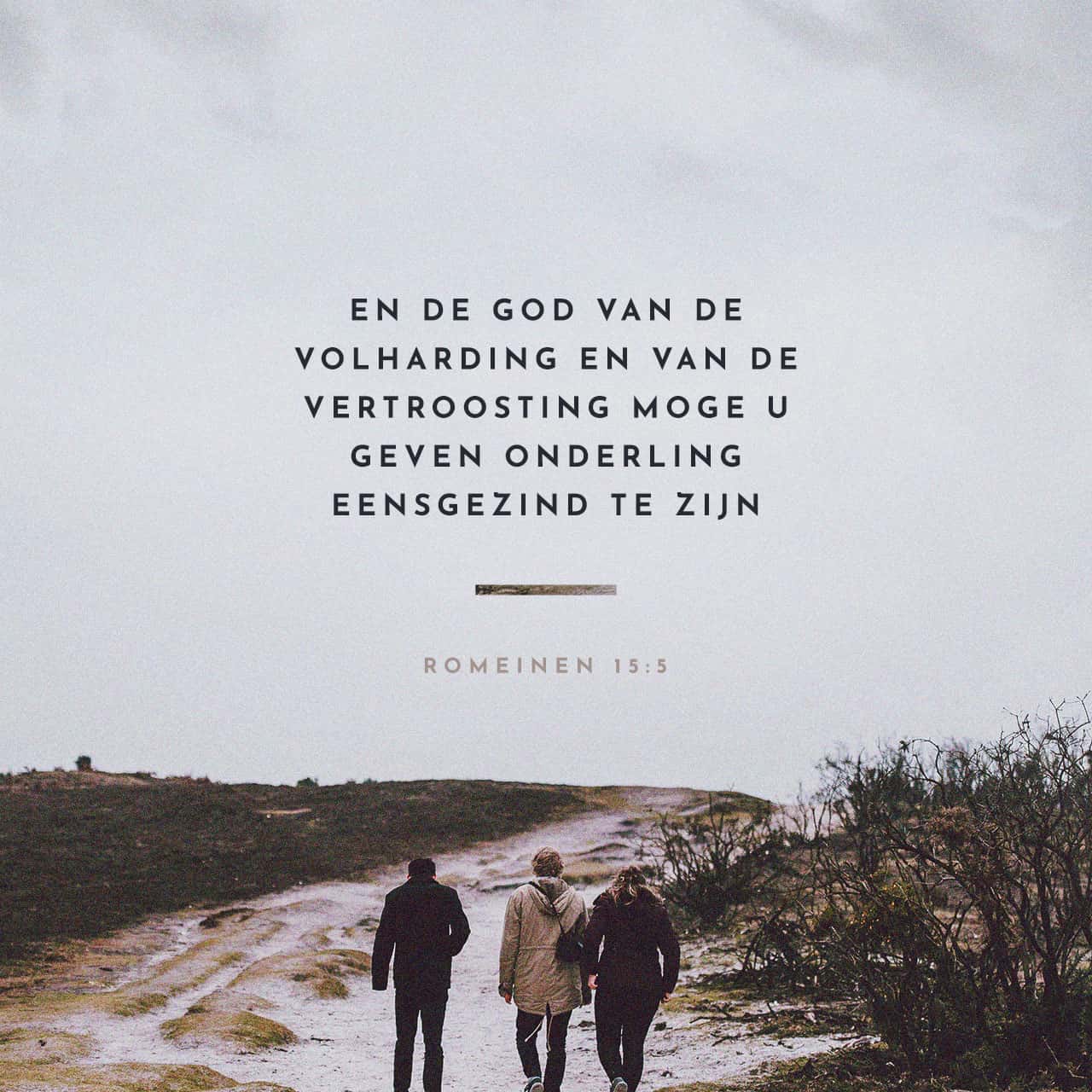 Romeinen 15:5 En de God van de volharding en van de vertroosting moge u ...