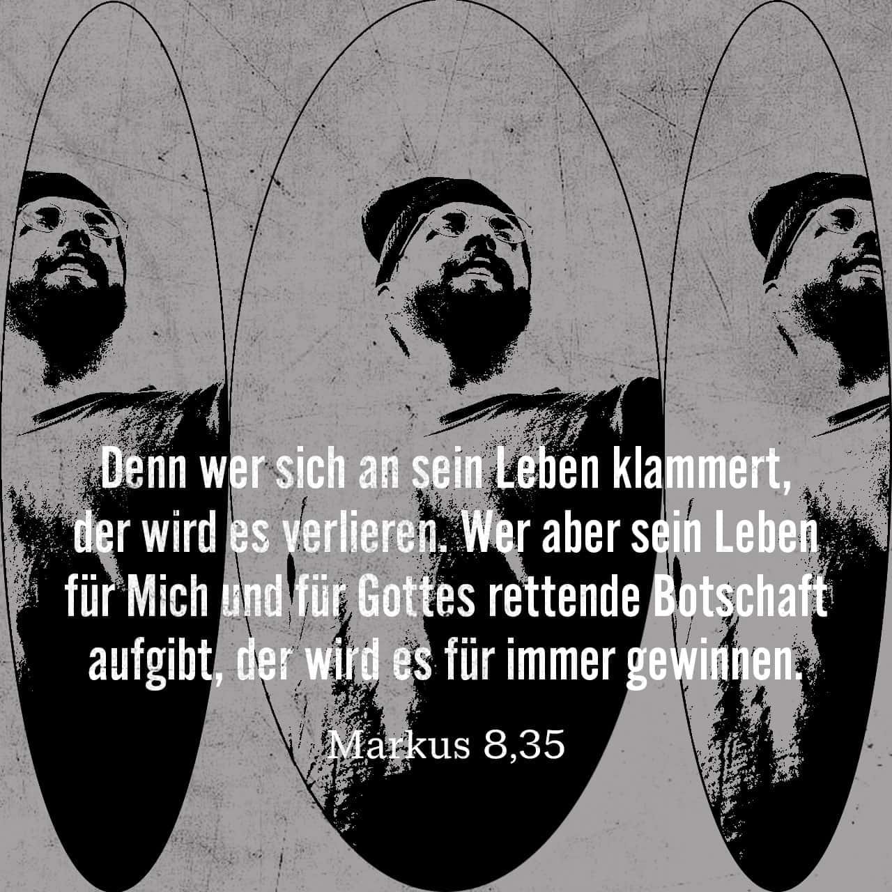 Markus 8:34-38 Jesus rief seine Jünger und die Menschenmenge zu sich ...