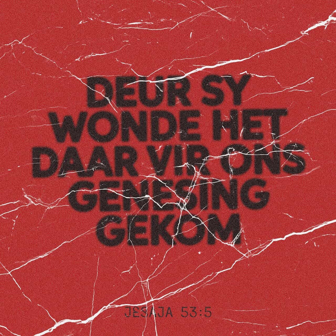 JESAJA 53:4-6 Nogtans het Hý óns krankhede op Hom geneem, en óns smarte ...