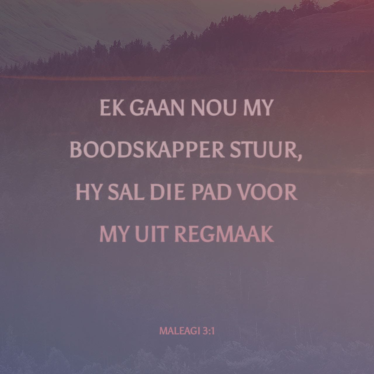 MALEÁGI 3:1-10 KYK, Ek stuur my boodskapper wat die weg voor My uit sal ...