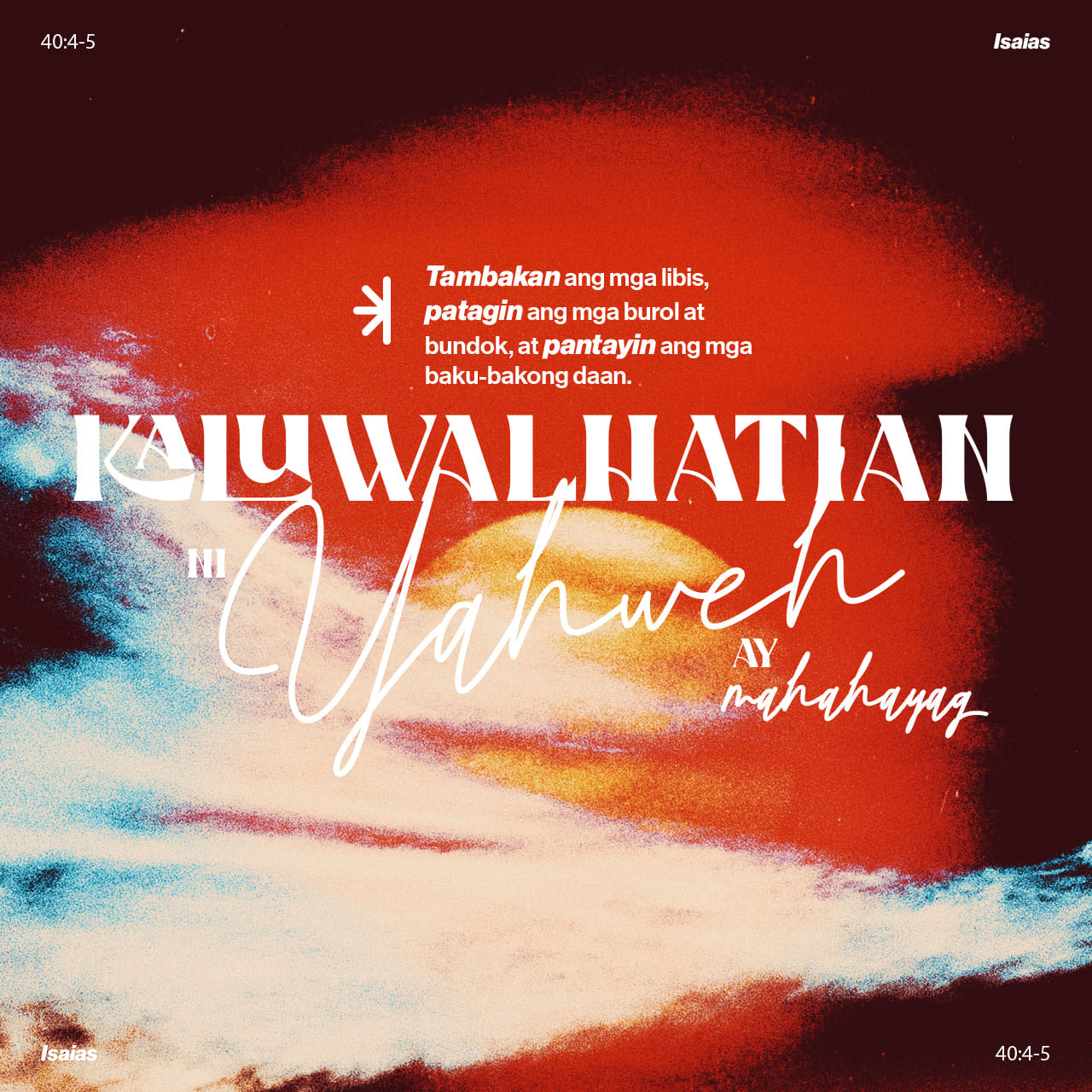 Isaias 40:3-11 Ganito ang isinisigaw ng isang tinig: “Ihanda ninyo ang ...