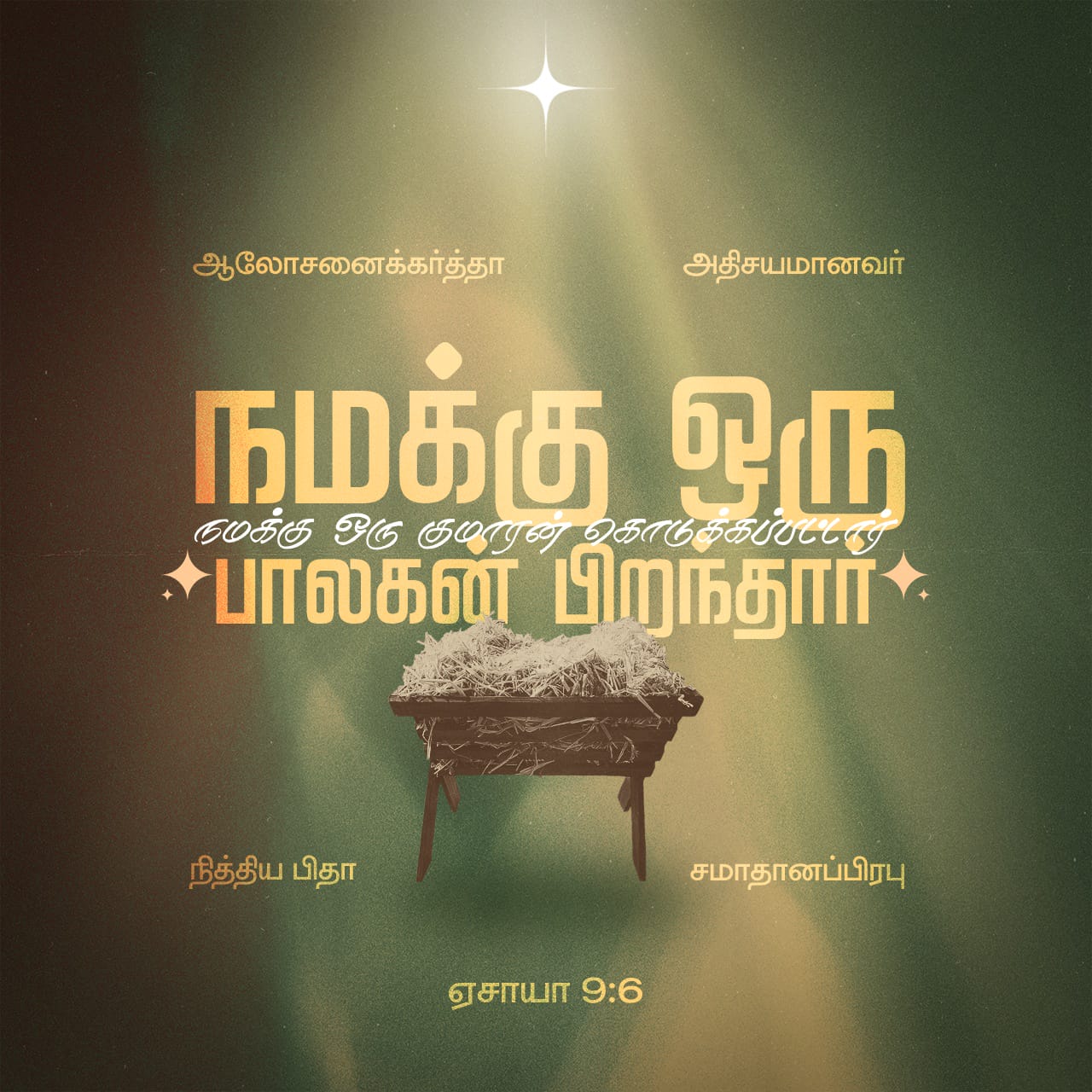 ஏசாயா 9:6 (TAOVBSI) - நமக்கு ஒரு பாலகன் பிறந்தார்; நமக்கு | YouVersion