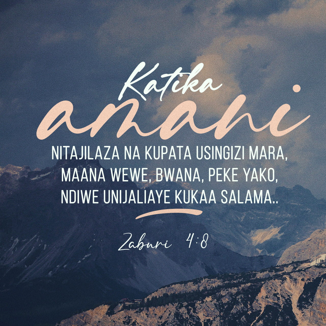 Mistari maarufu ya Biblia kutoka Zab 4 | Mistari ya Biblia | YouVersion
