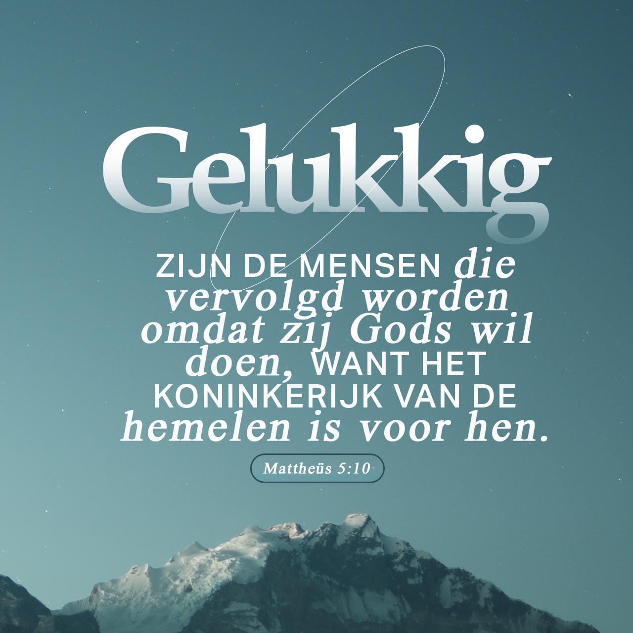 Het evangelie naar Matteüs 5:9-10 Zalig de vredestichters, want zij ...