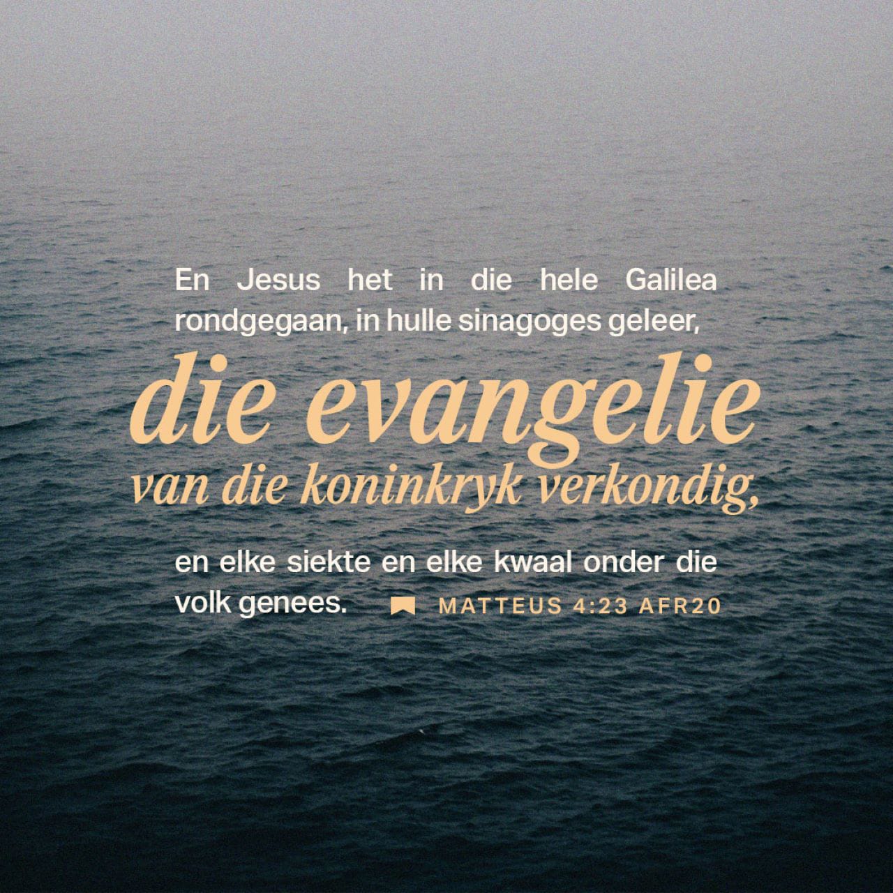 MATTEUS 4:23 Hy het toe in die hele Galilea rondgegaan en die mense in ...