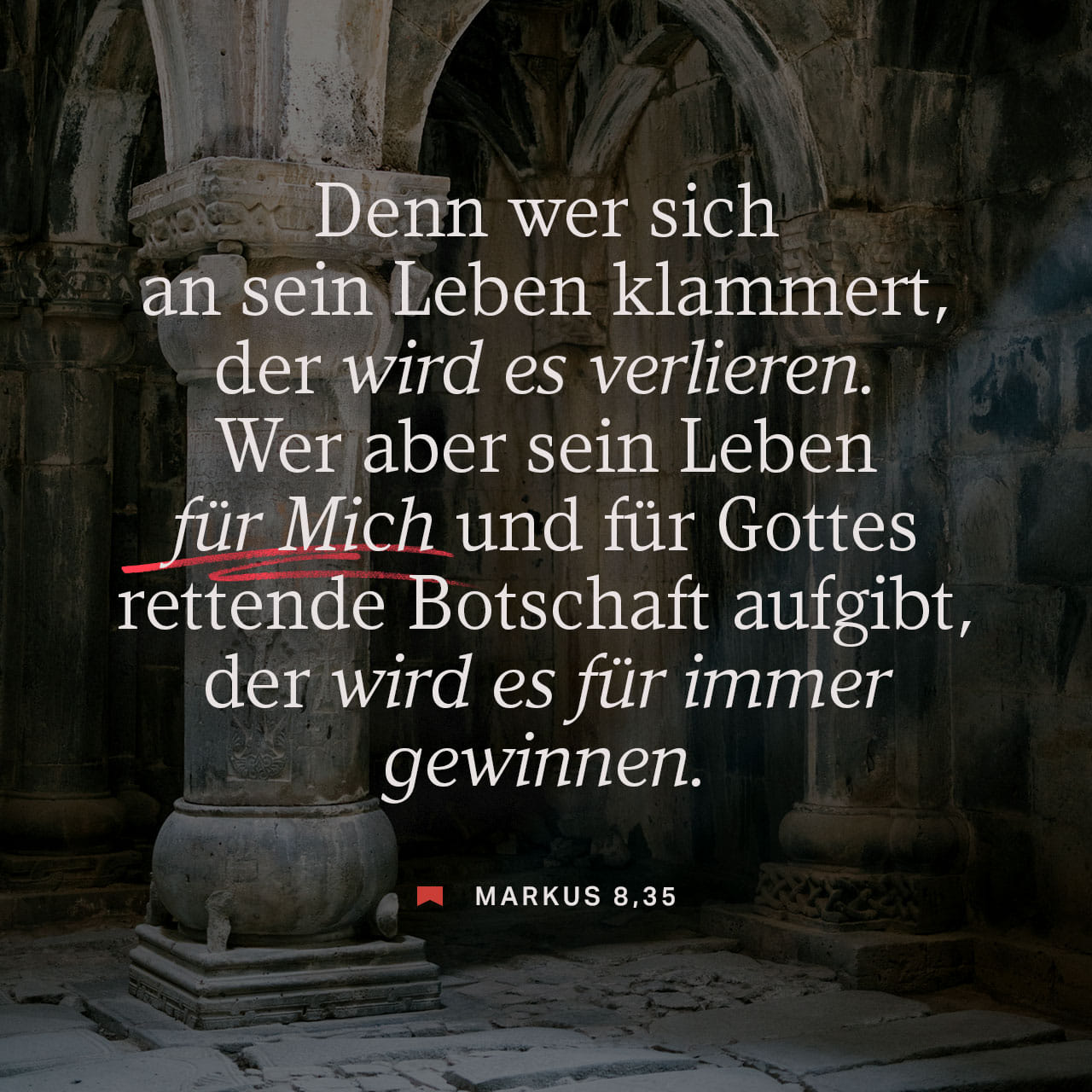 Markus 8:34-38 Jesus rief seine Jünger und die Menschenmenge zu sich ...