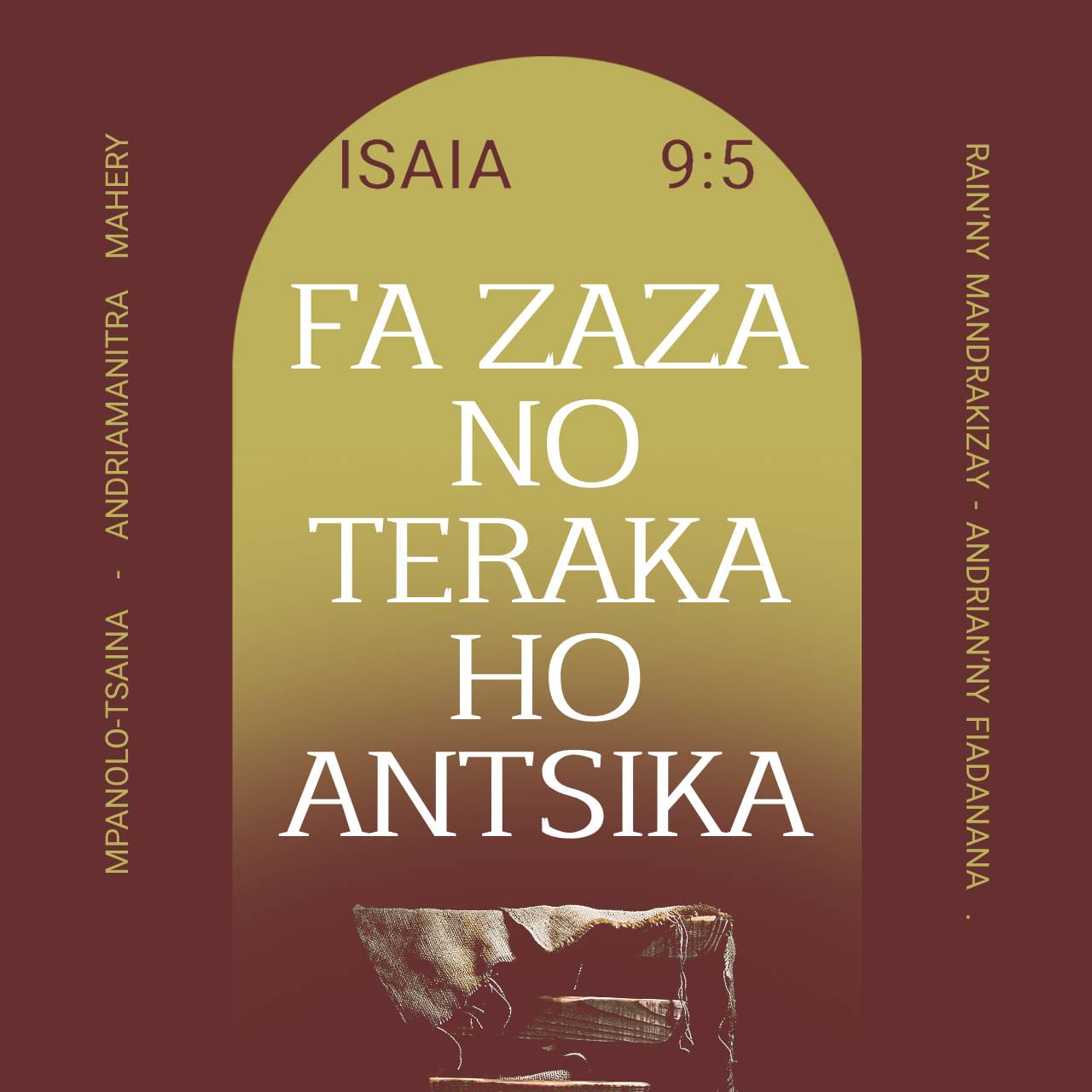 Isaia 9:5-6 (MG1865) - Fa Zaza no teraka ho antsika, Zazal | YouVersion