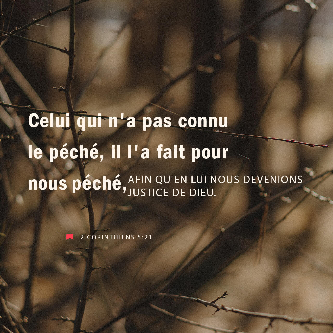 2 Corinthiens 5:21 Celui qui n’a point connu le péché, il l’a fait ...