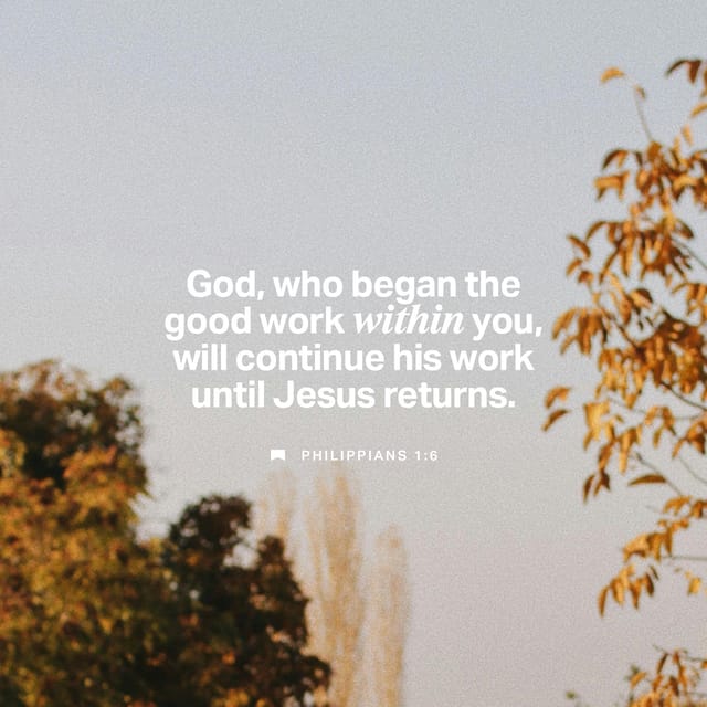 Verse of the Day - Philippians 1:6