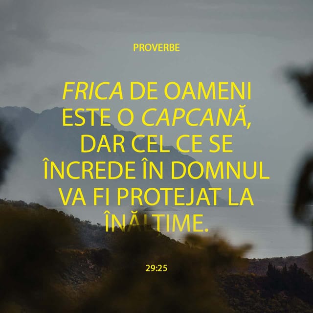 Versetul Zilei - Proverbe 29:25