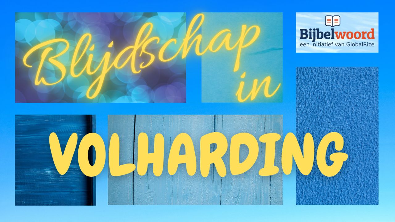 Blijdschap in volharding