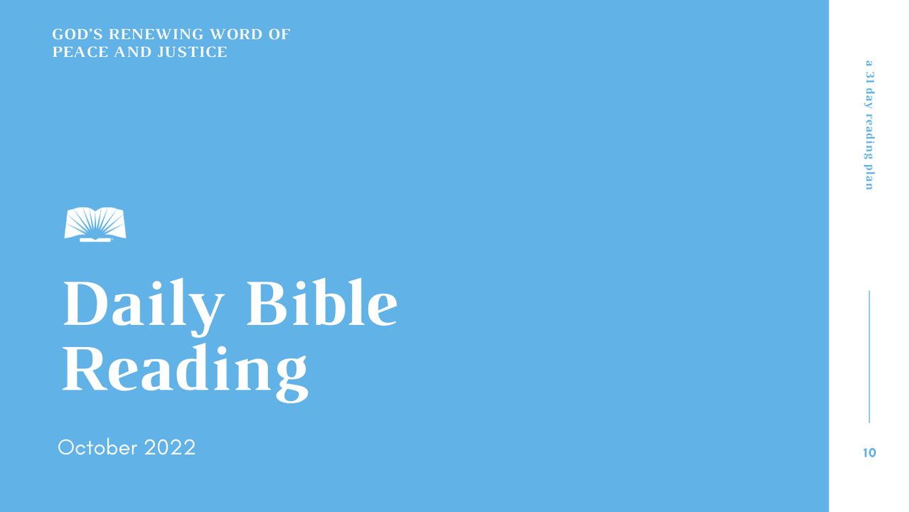 Daily Bible Reading October 2022 Gods Renewing Word Of Peace And
