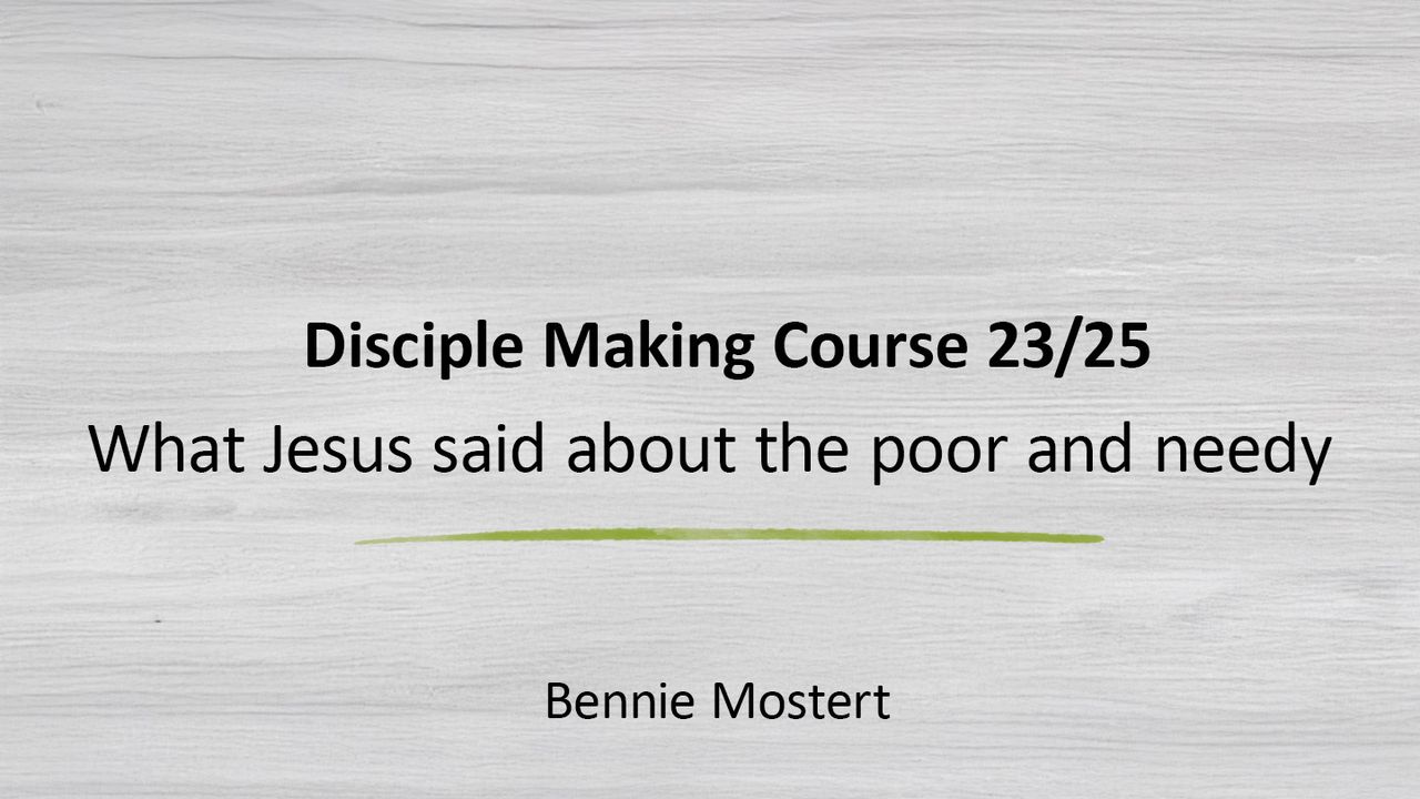 What Jesus Said About the Poor and Needy