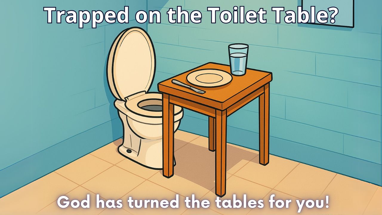 Trapped on the Toilet Table? God Has Turned the Tables for You!